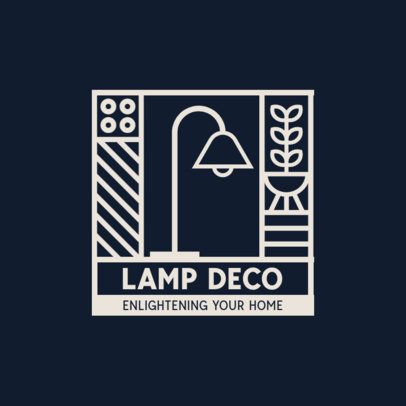 Placeit - Home Decor Logo Maker Featuring a Lamp Clipart