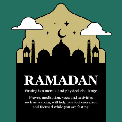 Placeit - Ramadan-Themed Instagram Post Design Template Featuring a ...