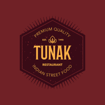 Placeit - Mediterranean Restaurant Logo Maker with a Simple Badge Graphic