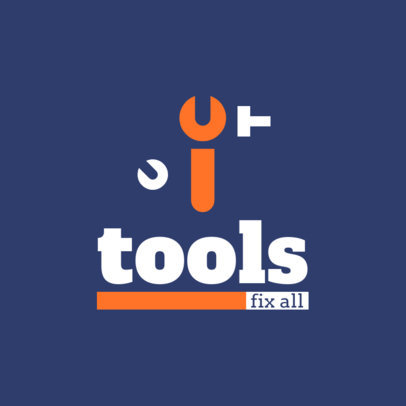 Placeit - Hardware Store Logo Template Featuring a Wrench Graphic