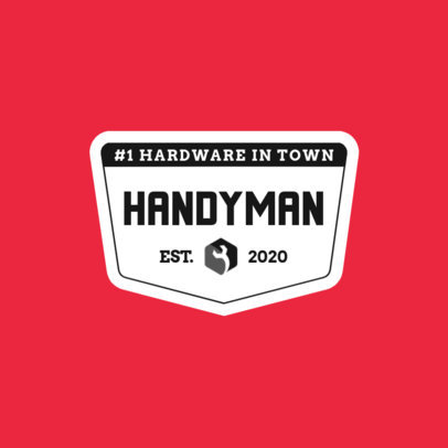 Placeit - Hardware Store Logo Template Featuring a Wrench Graphic