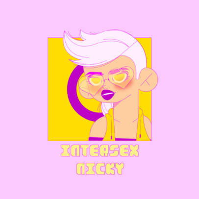 Placeit - Cartoonish Avatar Logo Maker to Create Diverse LGBTQ+ Characters