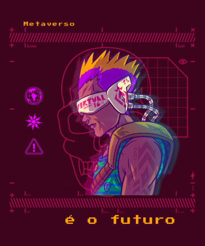 Placeit - T-Shirt Design Maker With a Metaverse-Inspired Theme and a ...