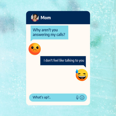 Placeit - Instagram Post Generator Featuring a WhatsApp-Inspired Chat ...
