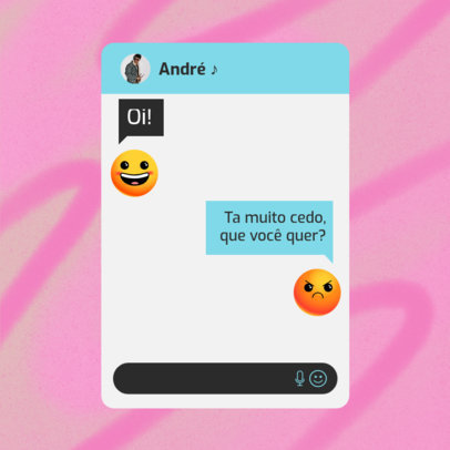 Placeit - Instagram Post Generator Featuring a WhatsApp-Inspired Chat ...