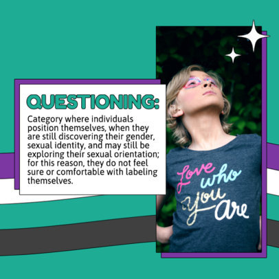 Placeit - Instagram Post Maker with an LGBT-Themed Hashtag for Pride Month