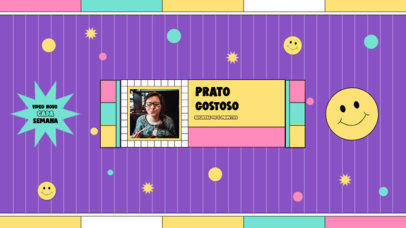 Placeit - Retro-Styled YouTube Banner Maker for Foodies Featuring a ...