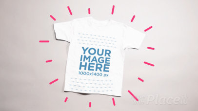 Placeit - Bouncing T-Shirt Stop Motion Mockup Over a White Background