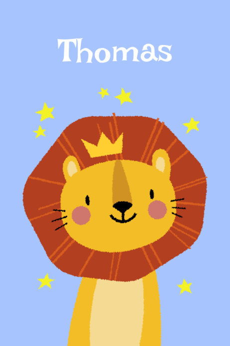 Placeit - Animal-Themed Poster Template Featuring an Illustrated Lion