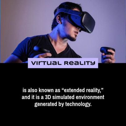 Placeit - Instagram Post Design Template Featuring Ways to Enjoy VR Games