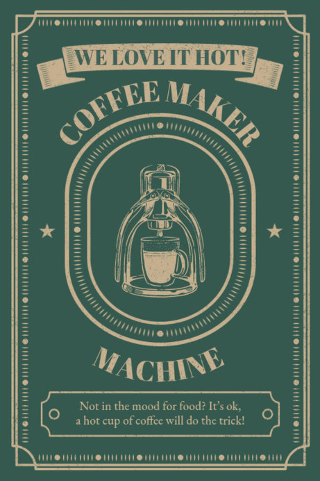 Placeit - Poster Design Maker Featuring a Coffee Maker