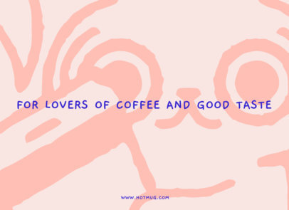 Placeit - Coffee-Themed Front Business Card Maker Featuring a Cute ...