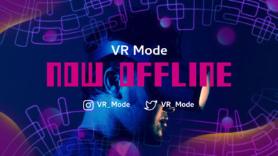 Placeit - Twitch Offline Screen Template with Modern Typefaces for VR ...
