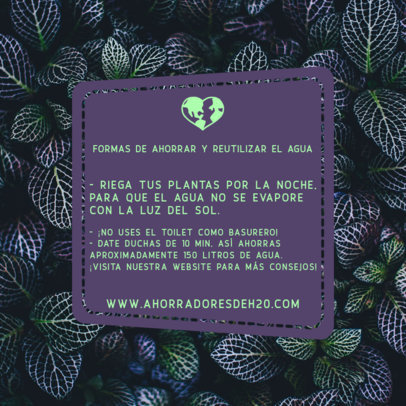 Placeit - Instagram Post Creator Featuring Ways to Save Water