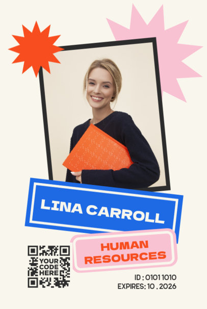 Placeit - Front ID Card Creator for a Human Resources Recruiter