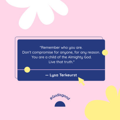 Placeit - Instagram Post Template Featuring a Christian Quote With ...