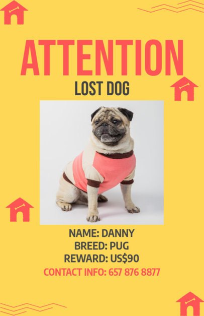 Placeit - Lost Pet Flyer Design Maker Featuring a Picture of a Hamster