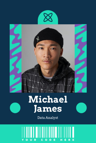 Placeit - Front-View Company ID Card Generator Featuring Background ...