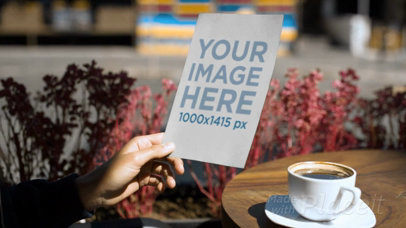 Placeit - Closeup Video of a Flyer on a Desk