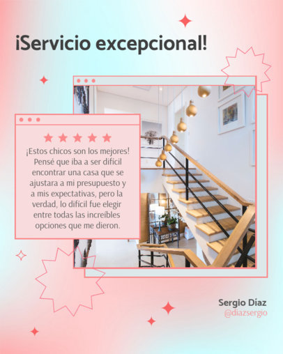 Placeit - Customer Review Instagram Post Template for a Tour Operator