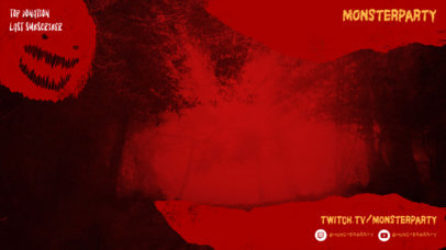 Placeit - Webcam Frame Overlay Template for a Horror Game Party Stream