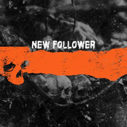 Placeit - Horror Twitch Alert Box Maker to Mention a New Follower