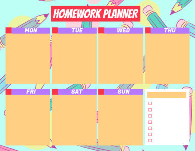 Placeit - Calendar Design Template for a Weekly Study Plan with ...