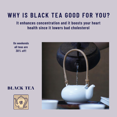 Placeit - Instagram Post Template Featuring Information About Tea