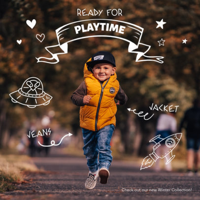 Placeit - Instagram Post Creator Advertising a Children's Clothing ...