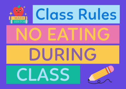 No Eating In Classroom