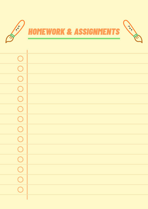 Placeit - Flyer Maker With a Homework List for School Teachers