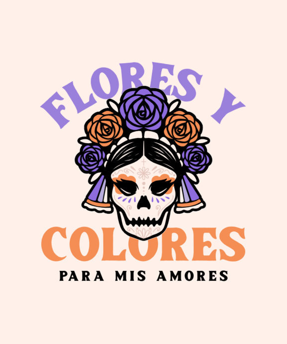 Placeit - Quote T-Shirt Design Template Featuring a Colorful Mexican ...