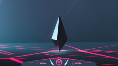 Placeit - Twitch Webcam Frame for OBS Stream Featuring a Futuristic Theme