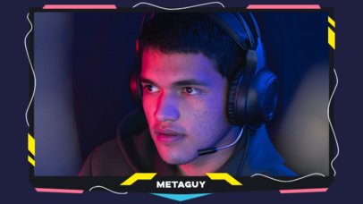 Placeit - OBS Webcam Frame Template with a Futuristic Layout for Twitch ...