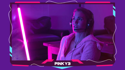 Placeit - Modern OBS Webcam Frame Overlay Creator with Wavy Lines