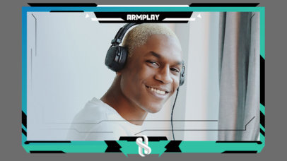 Placeit - Twitch Webcam Frame Design Creator Featuring a Modern Overlay