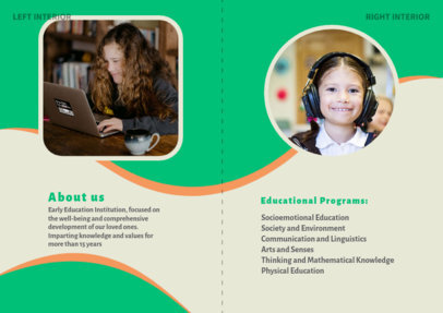 Placeit - Brochure Design Maker for an Elementary School Featuring ...