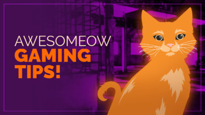 Placeit - YouTube Thumbnail Generator Featuring a Stray-Inspired Theme