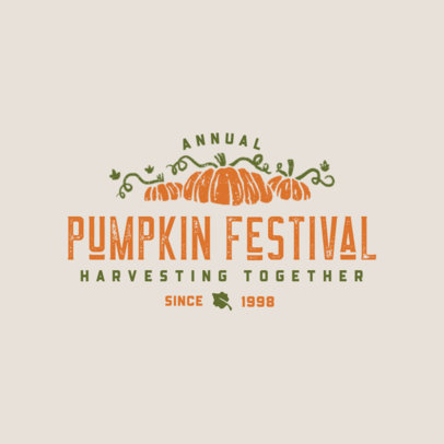 Placeit - Logo Template for a Pumpkin Fall Festival