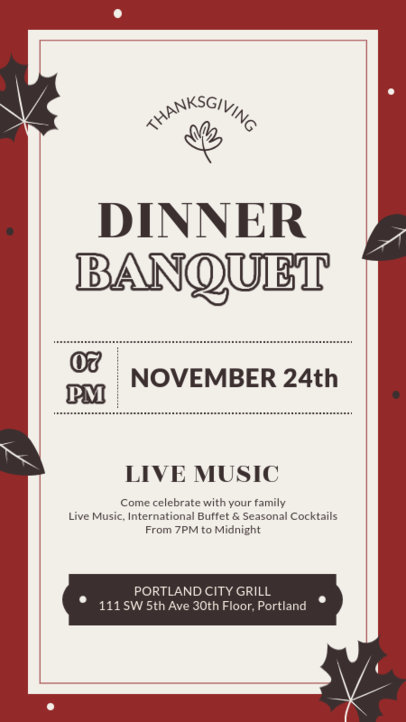 Placeit - Instagram Story Template Featuring Thanksgiving-Themed Event ...