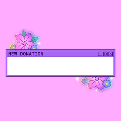Placeit - Twitch Alert Box Design Maker Featuring Cute Flower Illustrations