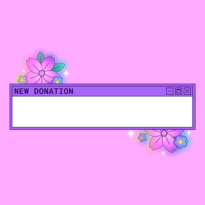 Placeit - Twitch Alert Box Design Maker Featuring Cute Flower Illustrations