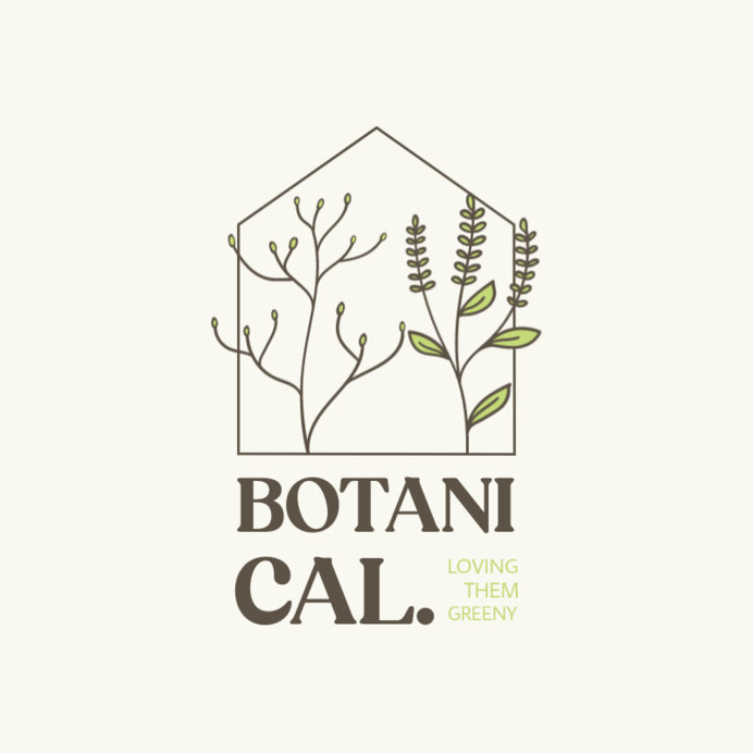 Placeit - Plant Shop Logo Creator Featuring a Minimalistic Botanic Graphic