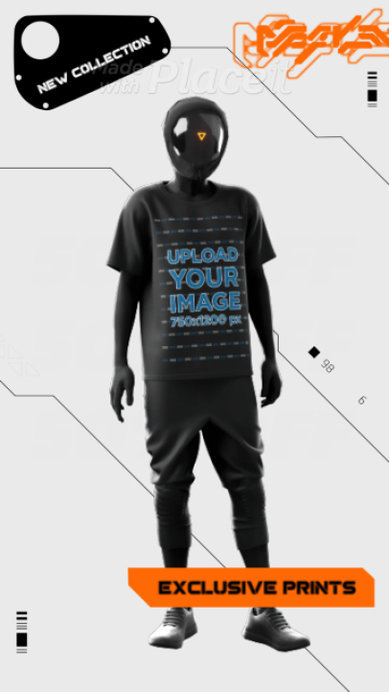 Placeit - T-Shirt Video Featuring a 3D Man Simulation to Promote a New ...