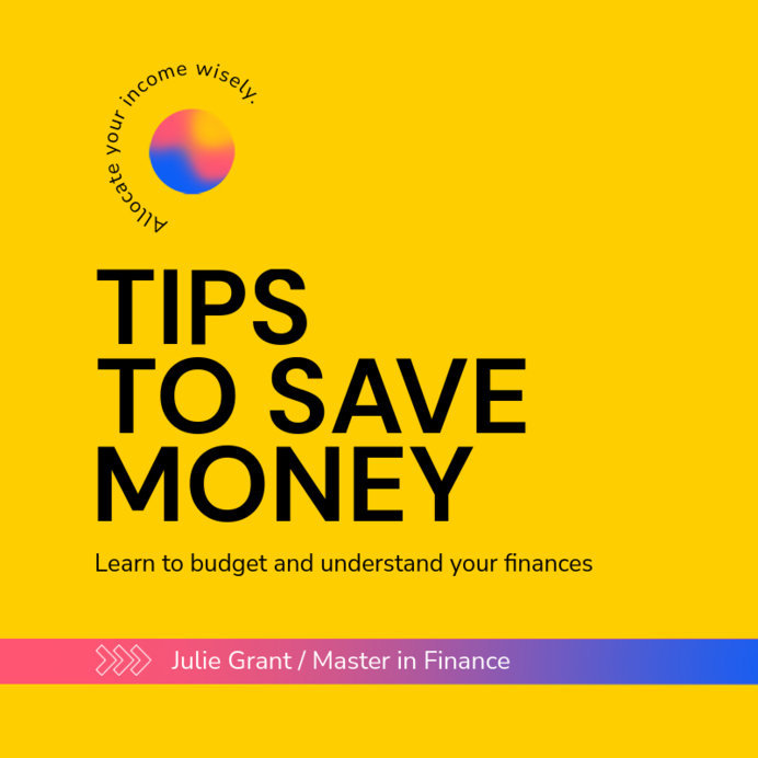 Placeit - Instagram Post Template Featuring Financial Advice to Save Money
