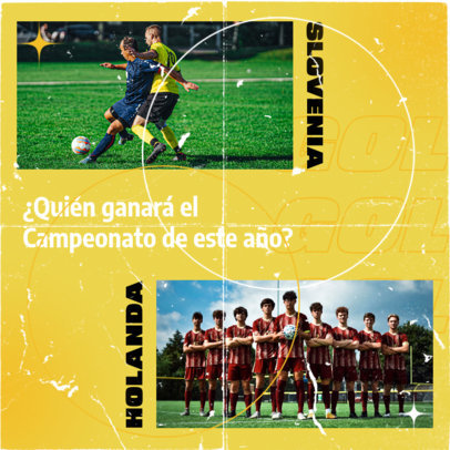 Placeit - Sports-Themed Instagram Post Template Featuring Soccer Carousel