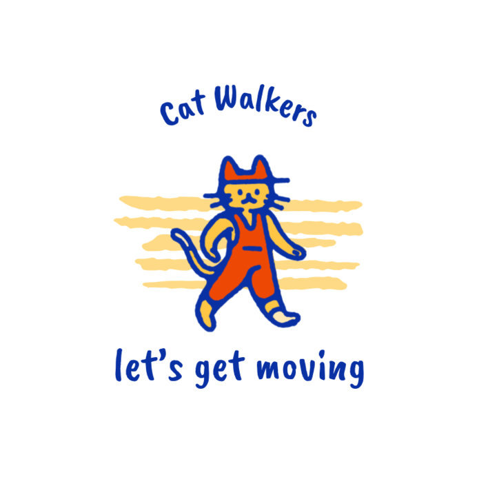 Placeit - Cat Walking Service Logo Maker Featuring a Kitten Graphic
