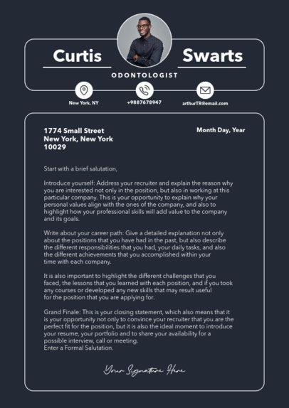Placeit - LinkedIn Cover Letter Template Featuring Blocks with Rounded ...