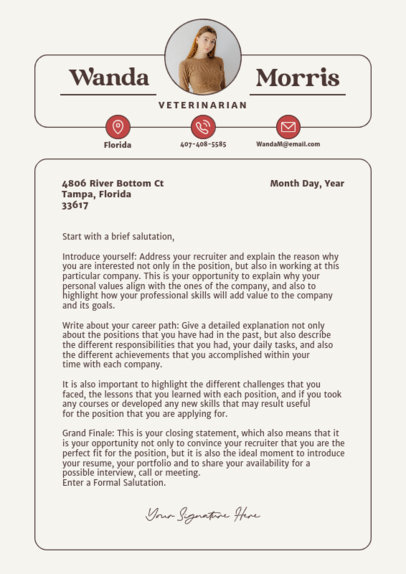 Placeit - LinkedIn Cover Letter Template Featuring Blocks with Rounded ...