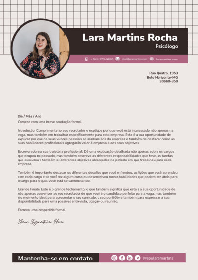 Placeit - LinkedIn Cover Letter Generator with a Modern Layout for a UX ...